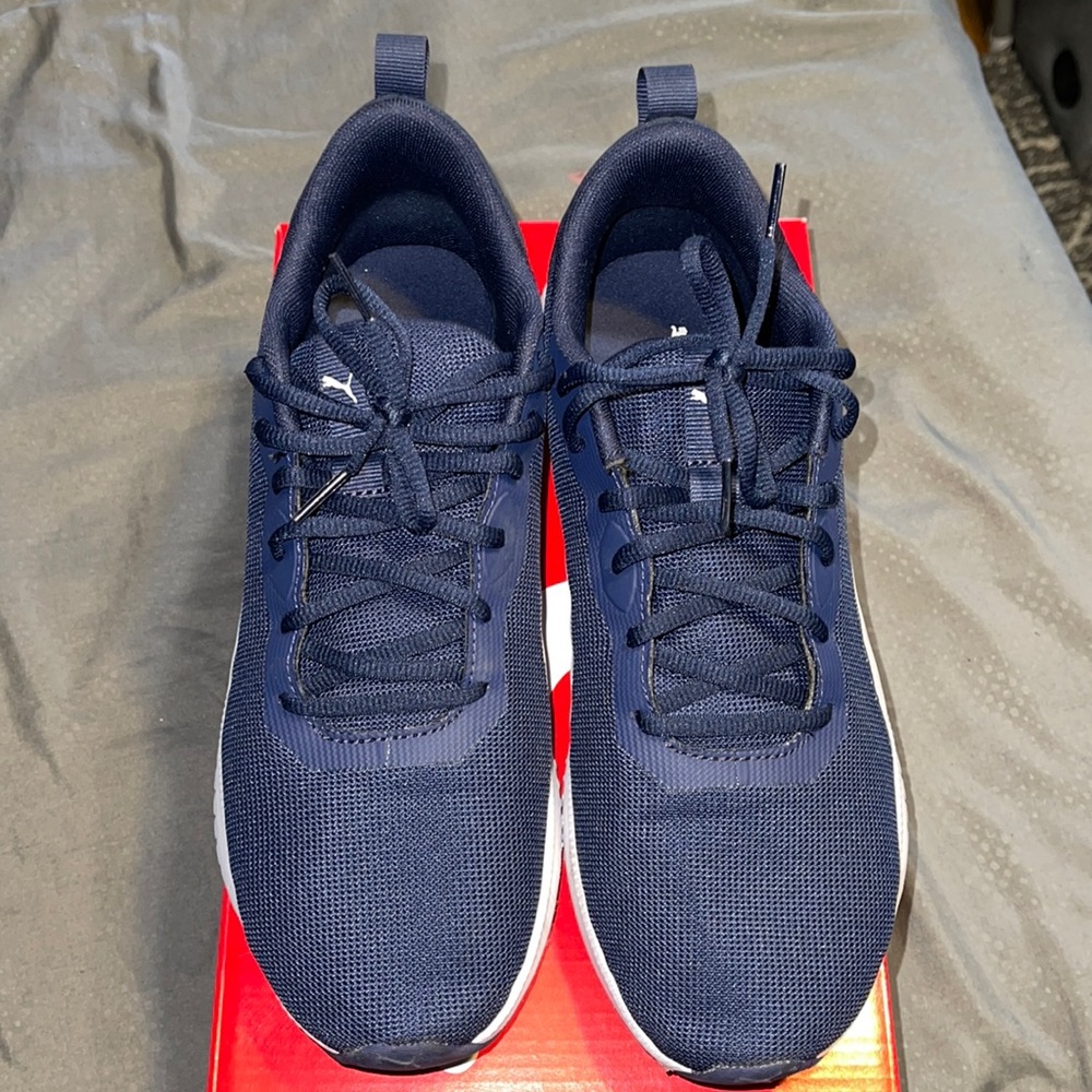 Puma Men’s Soft Foam+ Flyer Flex Navy Blue Sneaker Sh… - Gem